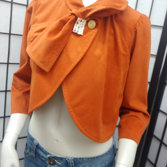 Vintage | Jackets & Coats | Vintage Bow Front Crop Bolero Jacket Velma ...